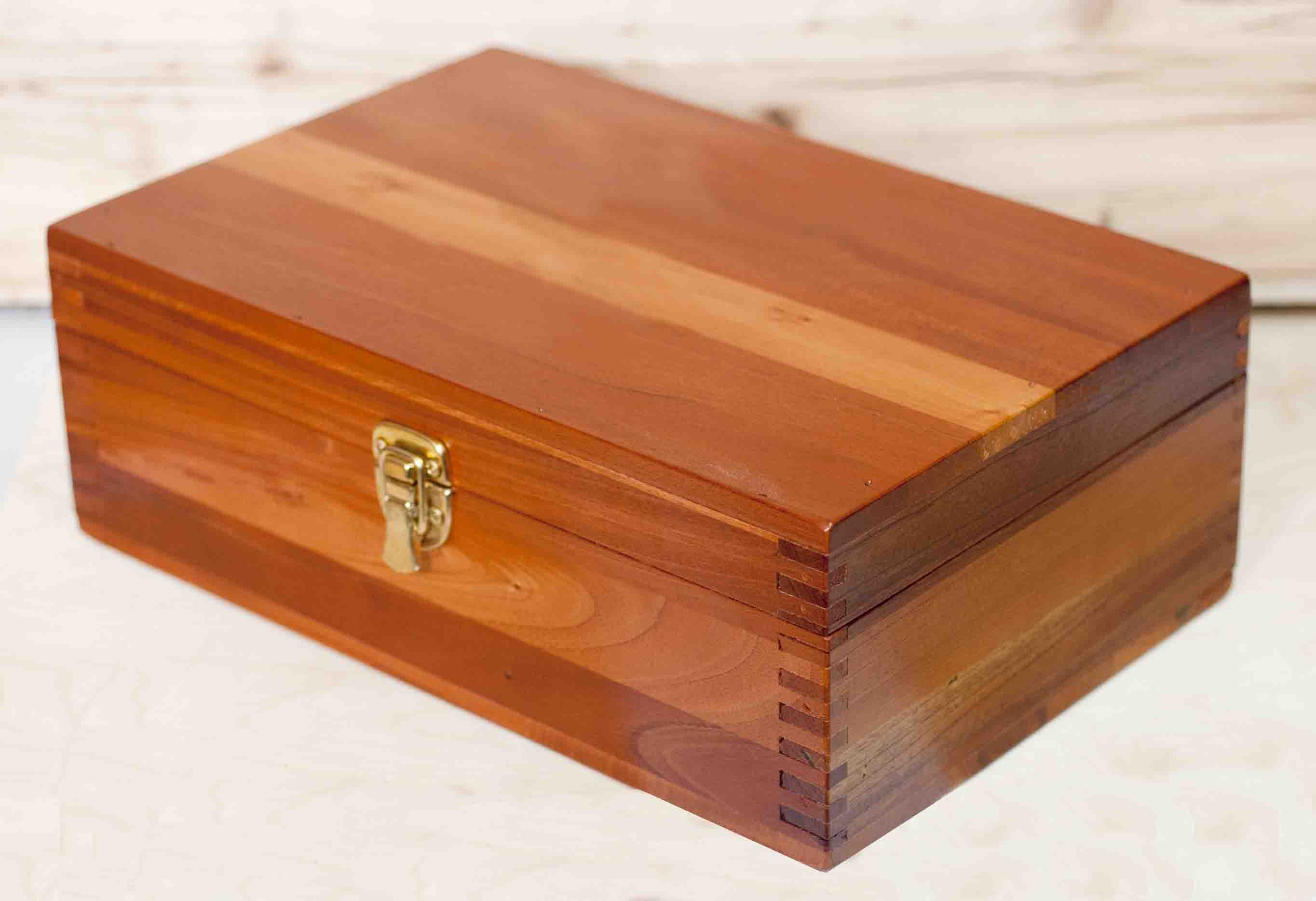 Handmade Cedar Keepsake Box - Large Tabletop Cedar Chest ...